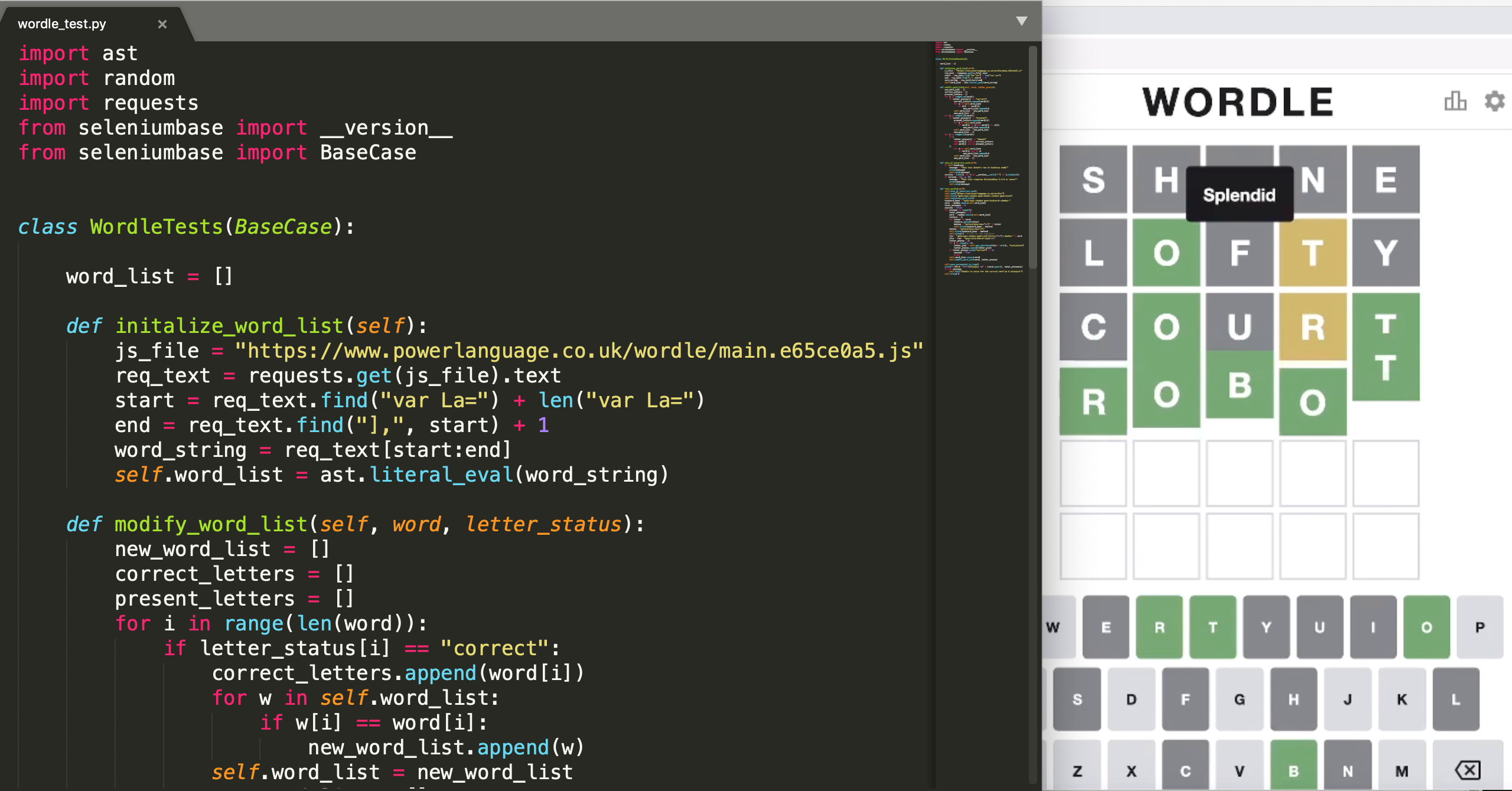 Solving Wordle With Python And Selenium Seleniumbase